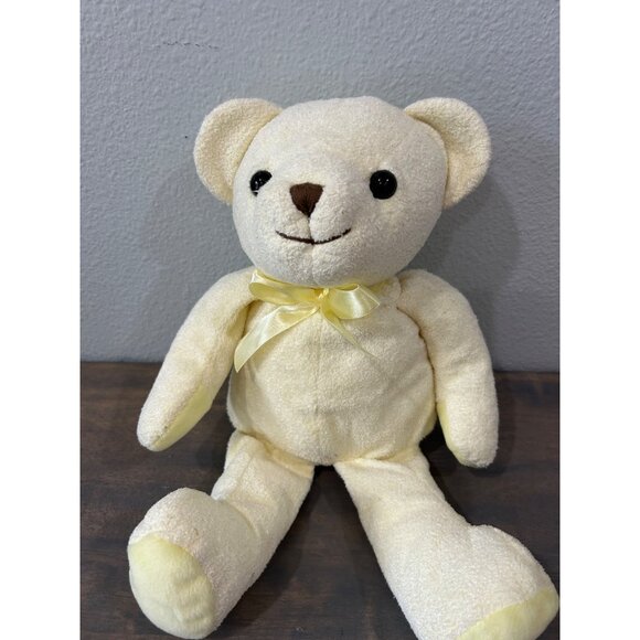 Chosun | Toys | Vintage Chosun Yellow Teddy Bear Plush Animal Alley Bow ...